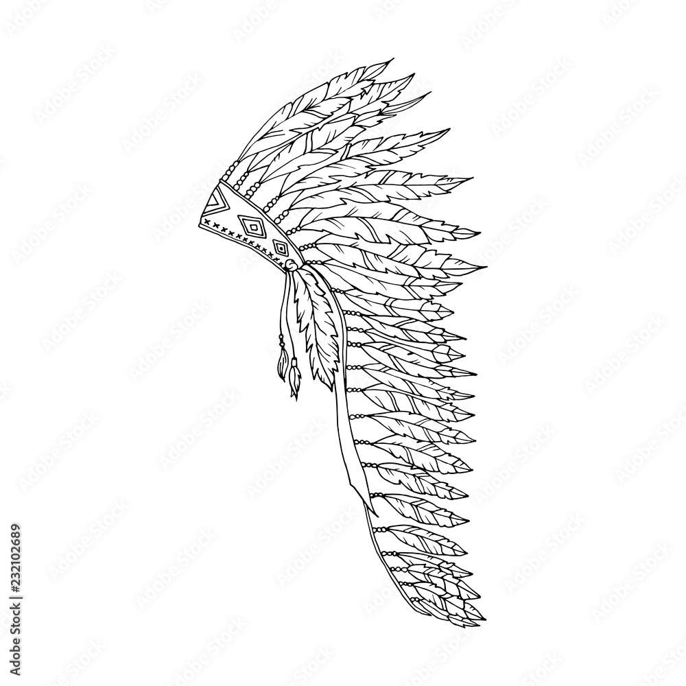Indian Hat Coloring Page