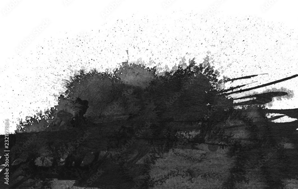 Black ink blot. Stock Photo | Adobe Stock