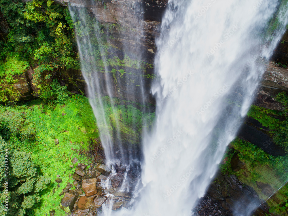 Beautiful waterfall.Tad Khamued Waterfall in southern Laos.It is a ...