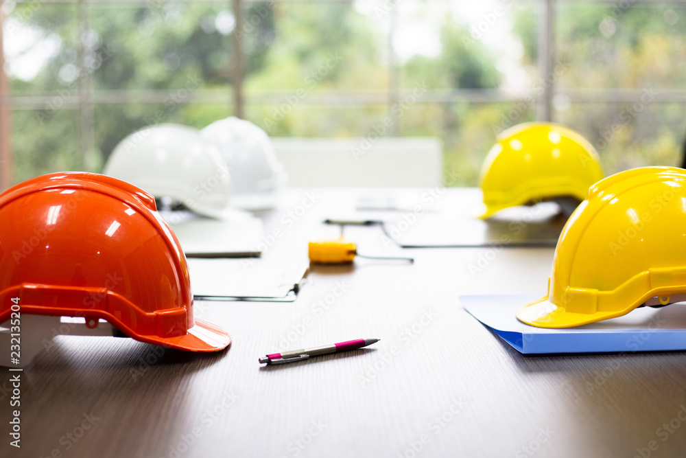 Architectural Office desk background construction project ideas concept ...