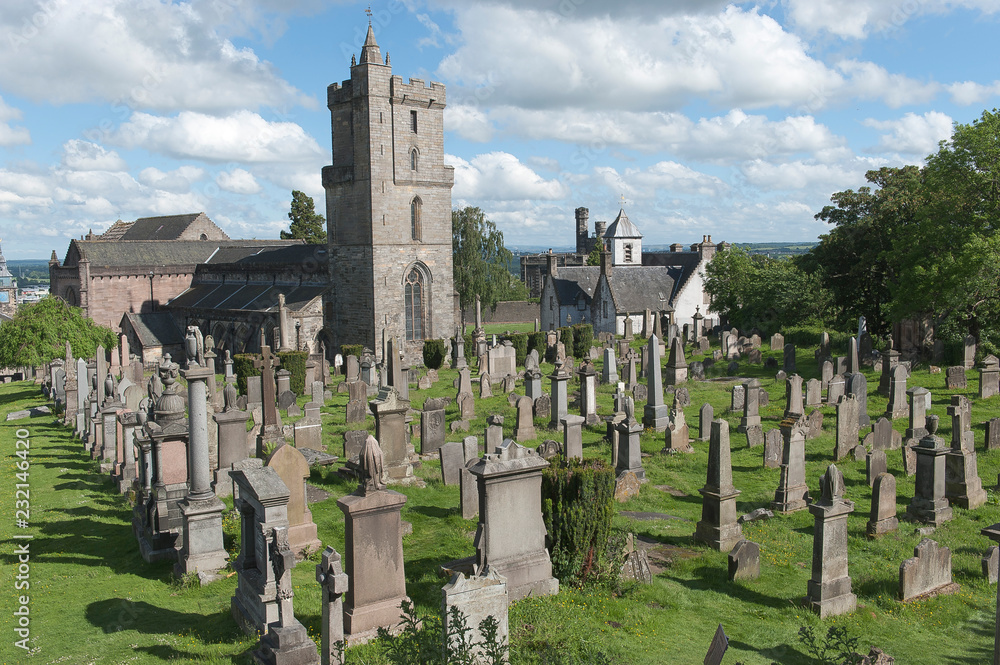 Stirling, Scotland, church of the Holy Rude (Holy Cross) and old ...