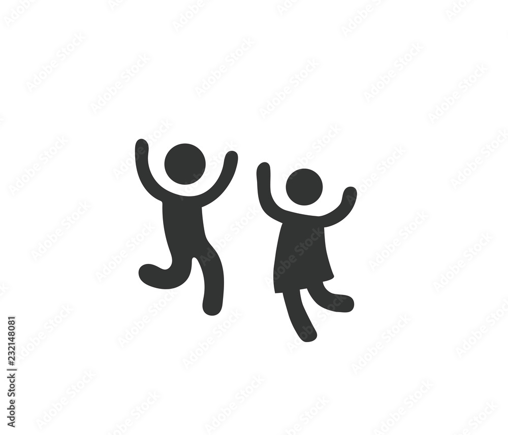 Kids icon ( Kids playing icon ) Stock Vector | Adobe Stock