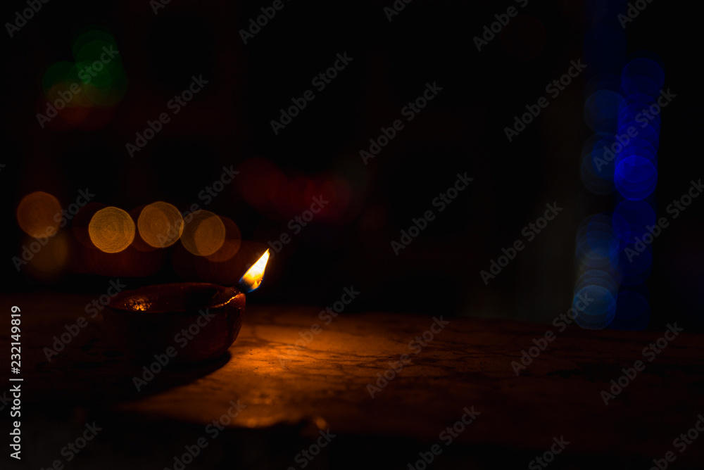 Diwali Light in dark background Stock Photo | Adobe Stock