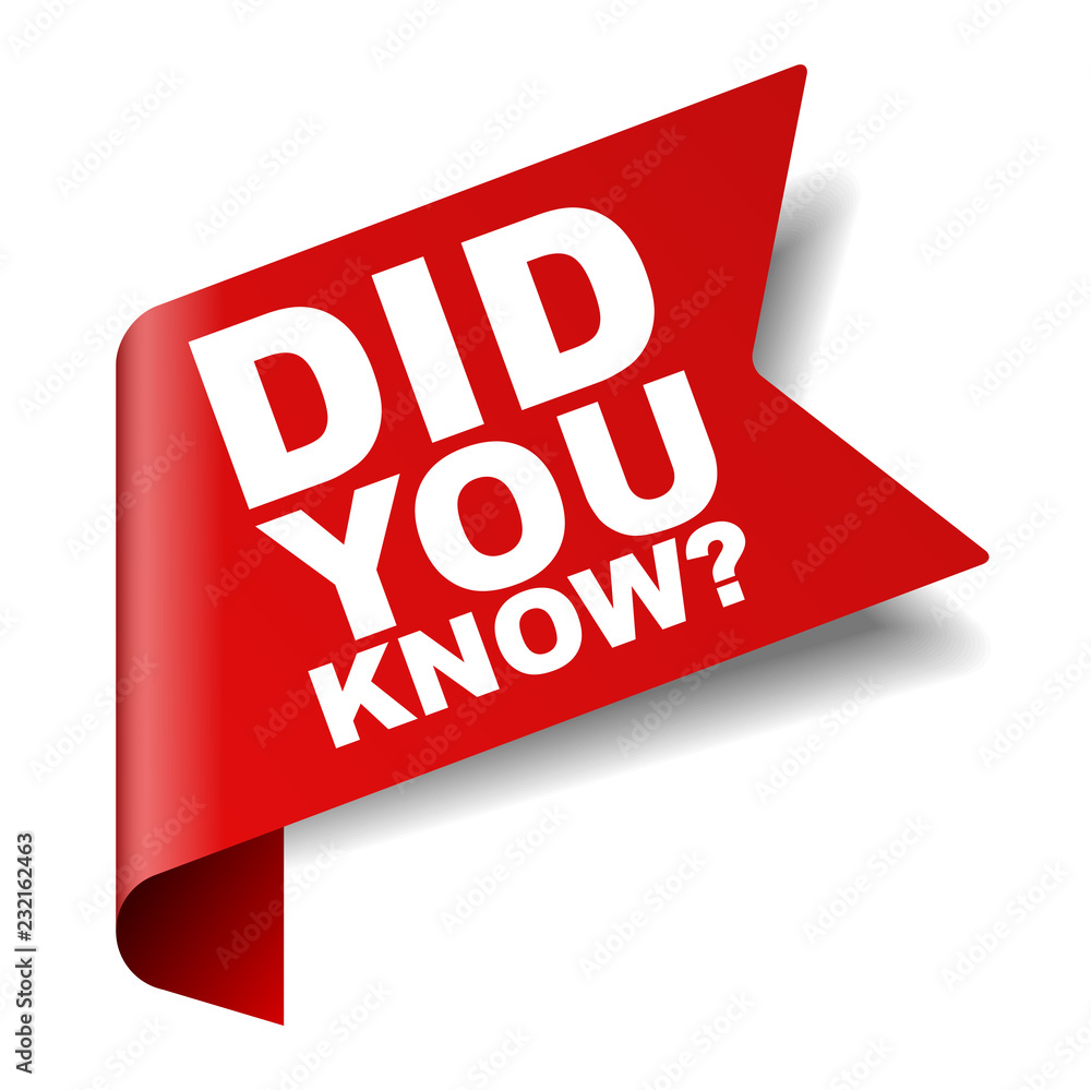 red vector banner did you know Stock Vector | Adobe Stock