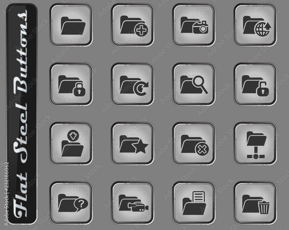 folder icon set Stock Vector | Adobe Stock