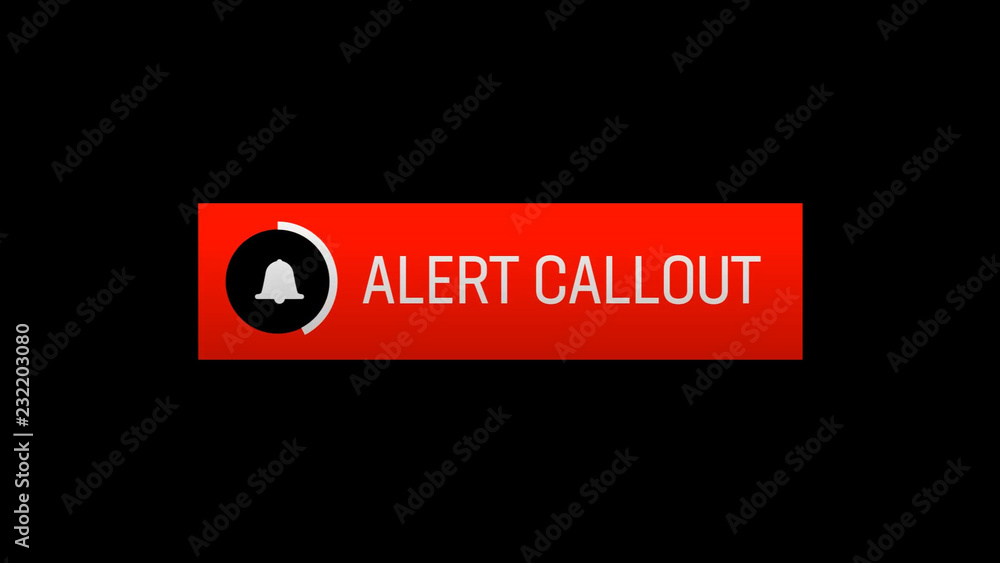 Alert Button Callout Stock Template | Adobe Stock