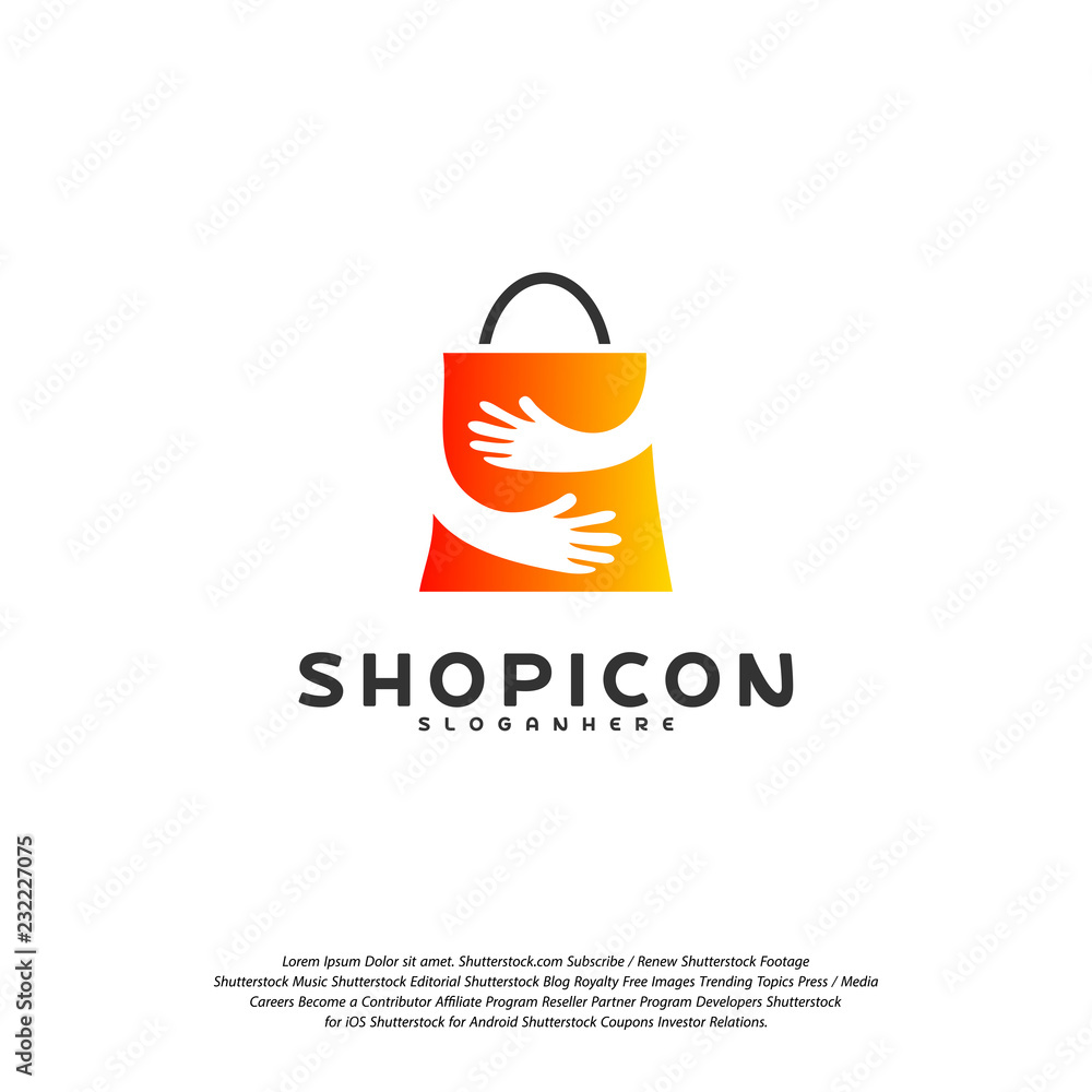 Good Shop Logo Template Design Vector. Great Shop logo vector. Hands ...