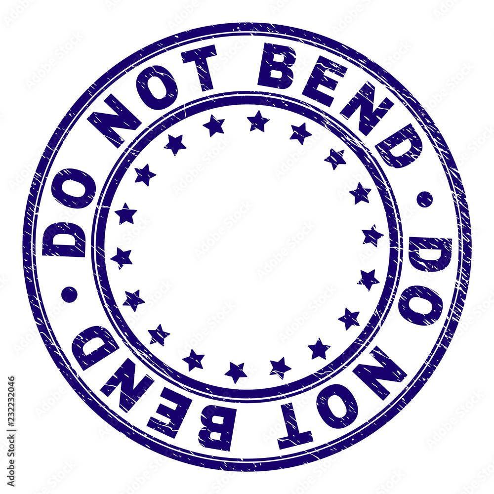 DO NOT BEND stamp seal imprint with grunge texture. Designed with ...