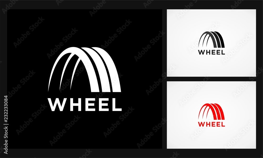 abstract wheel automotif logo Stock Vector | Adobe Stock