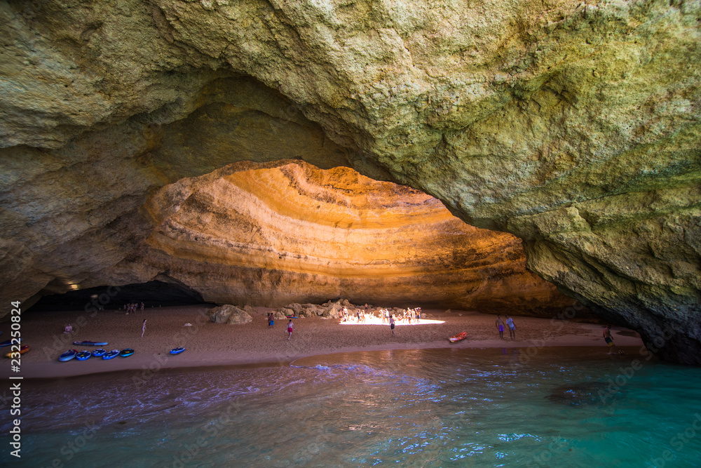 Benagil, Portugal - Juny, 2018: Benagil Cave Boat Tour inside Algar de ...