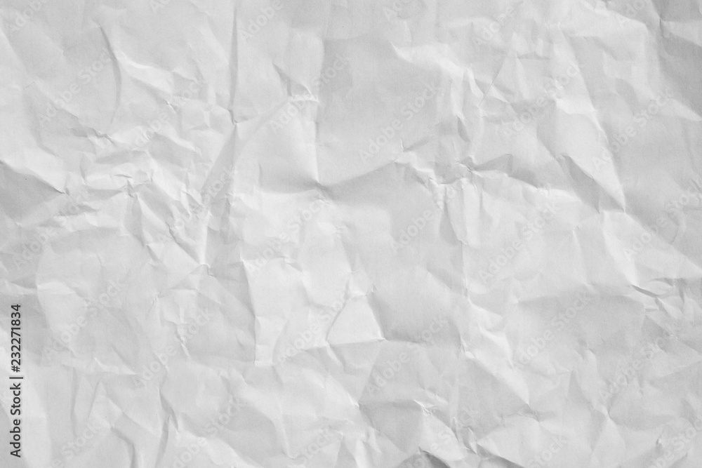 Crumpled white paper background Stock Photo | Adobe Stock