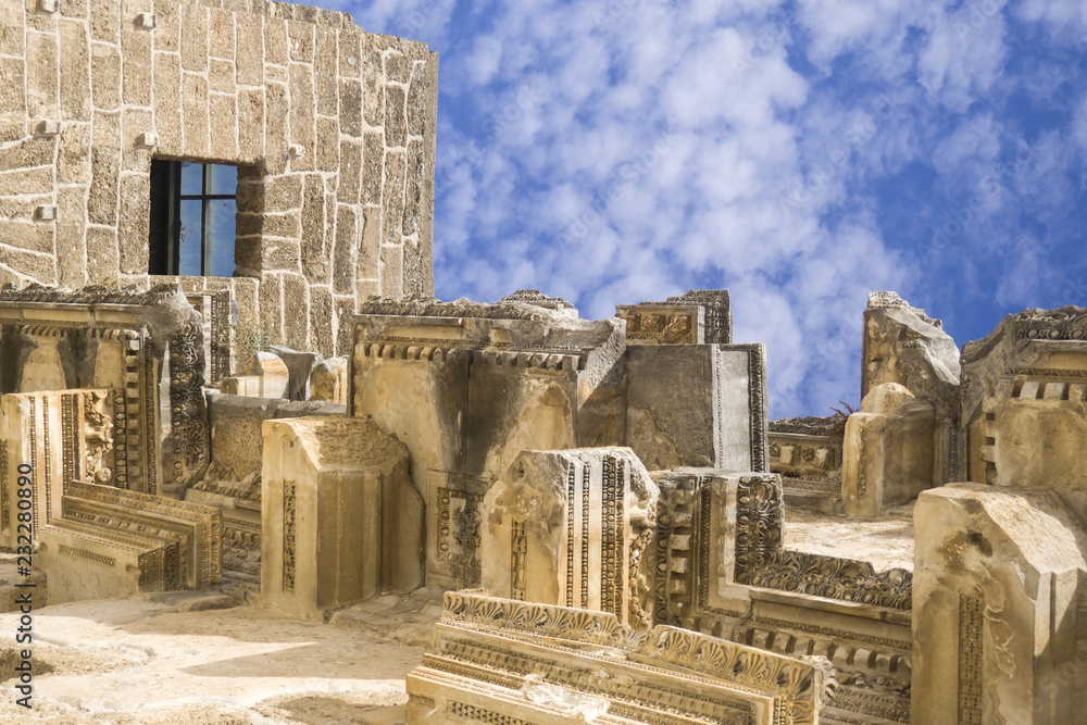 Aspendos - ancient amphiteater historic attraction in Turkey Stock ...