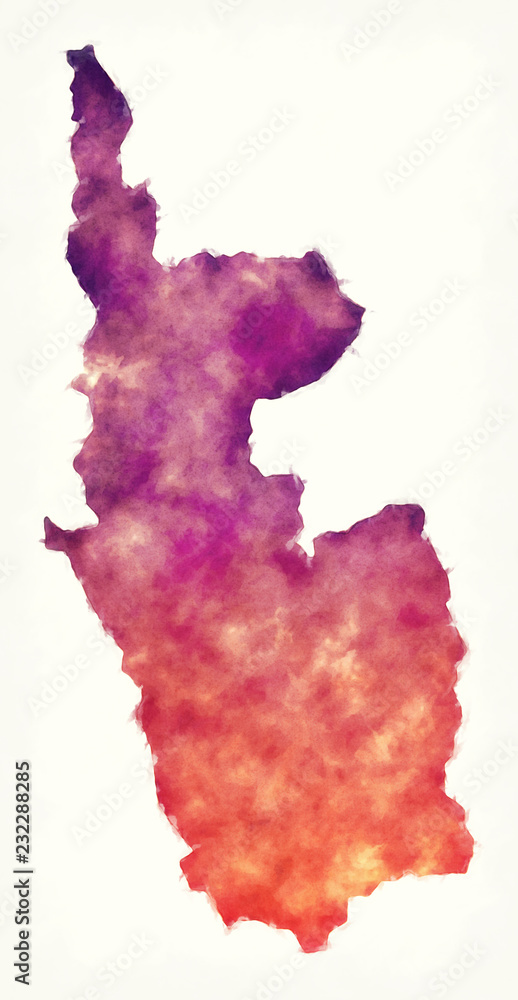 Magway region map of Myanmar in front of a white background Stock ...