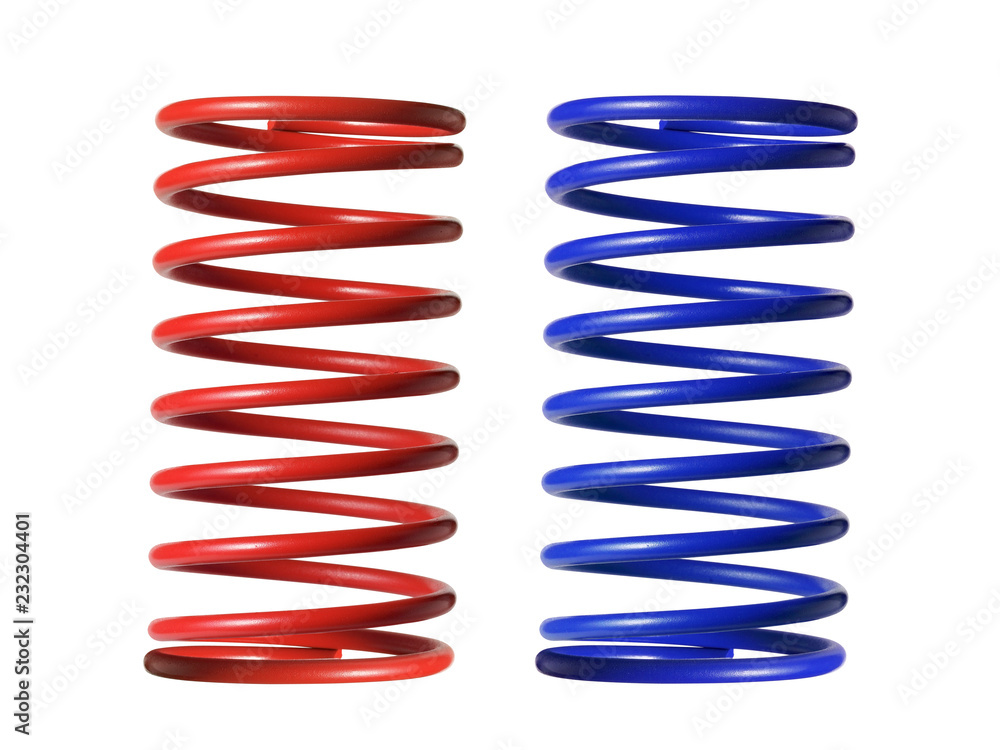 Automotive suspension springs on a white background Stock Photo | Adobe ...