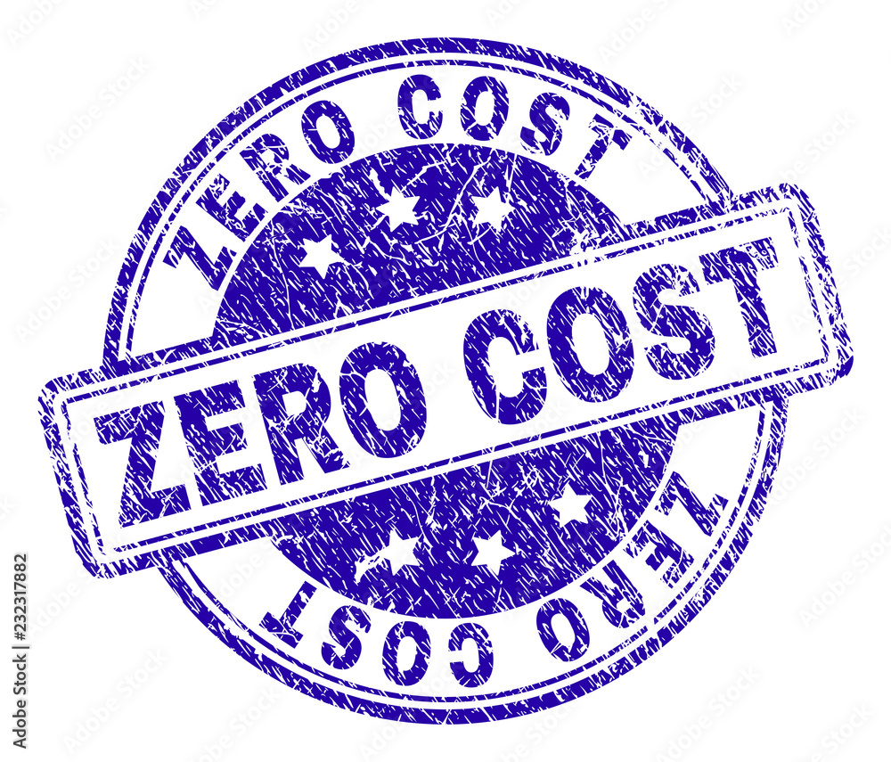 ZERO COST stamp seal imprint with distress texture. Designed with ...