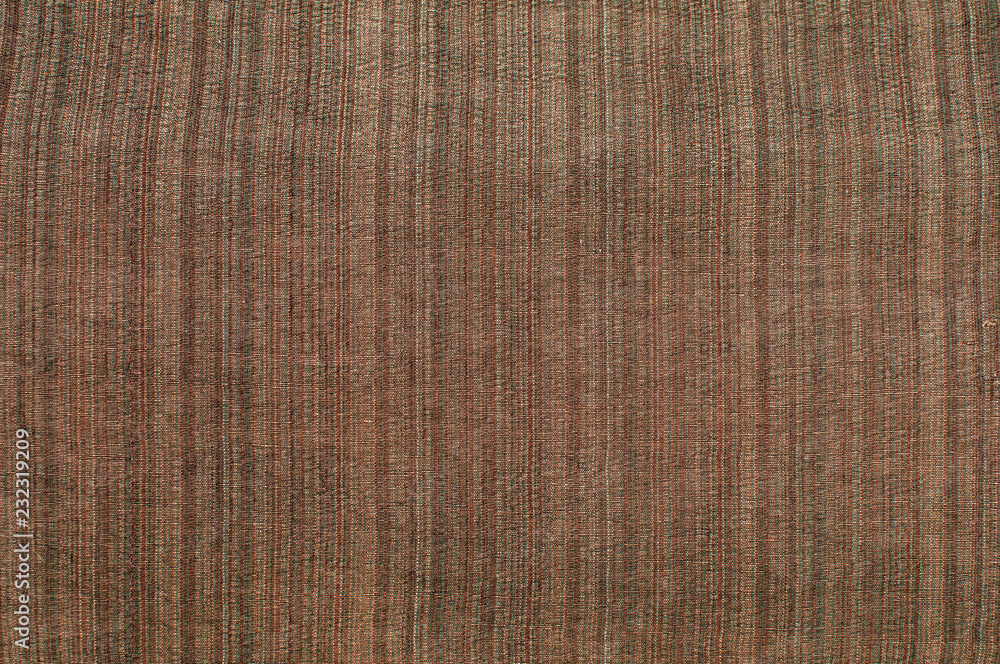 Silk and linen brown color natural fabric texture closeup as textile ...