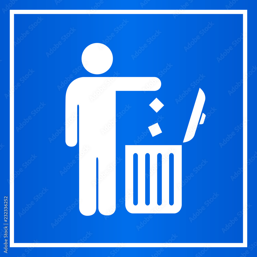 Use dust bin vector sign Stock Vector | Adobe Stock