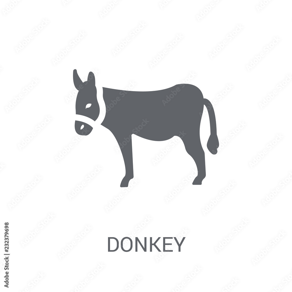 Donkey icon. Trendy Donkey logo concept on white background from ...