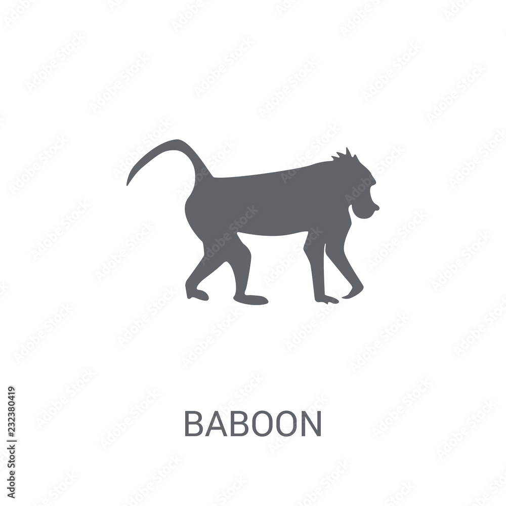 Baboon icon. Trendy Baboon logo concept on white background from ...