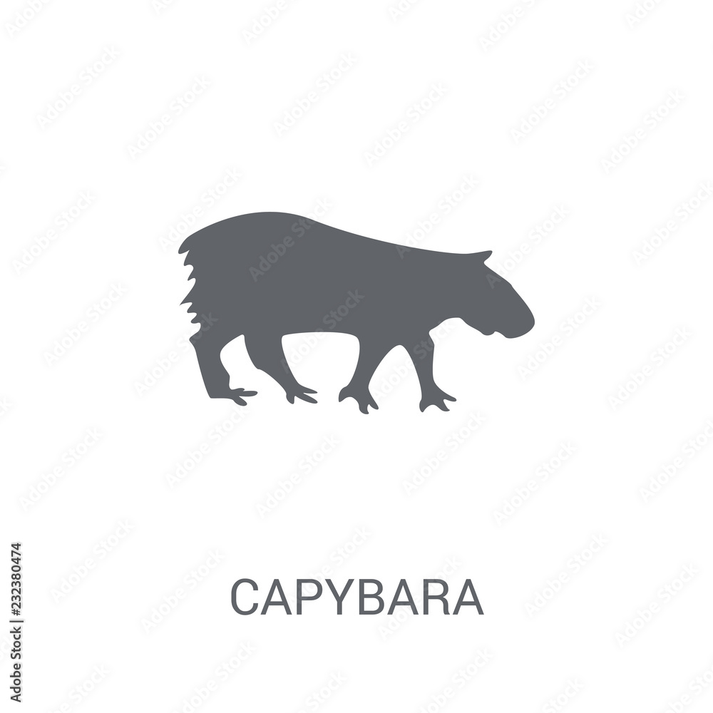 Capybara icon. Trendy Capybara logo concept on white background from ...