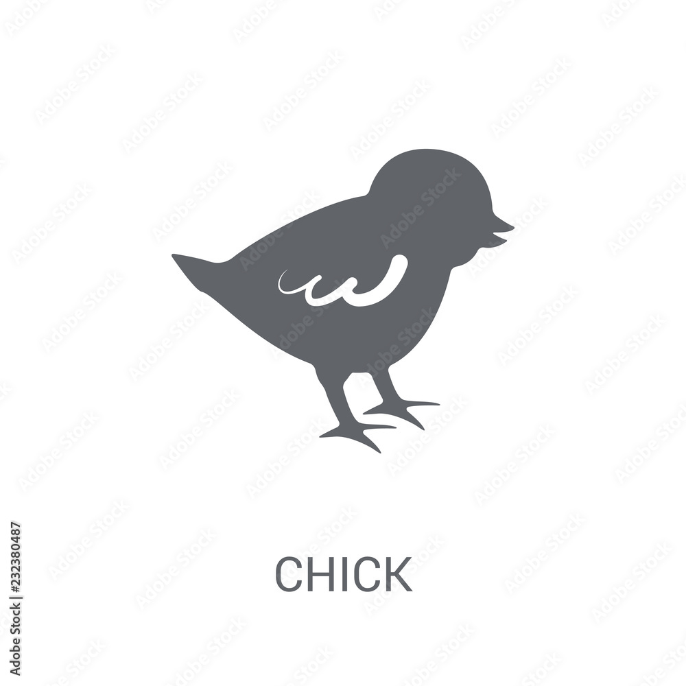 Chick icon. Trendy Chick logo concept on white background from animals ...