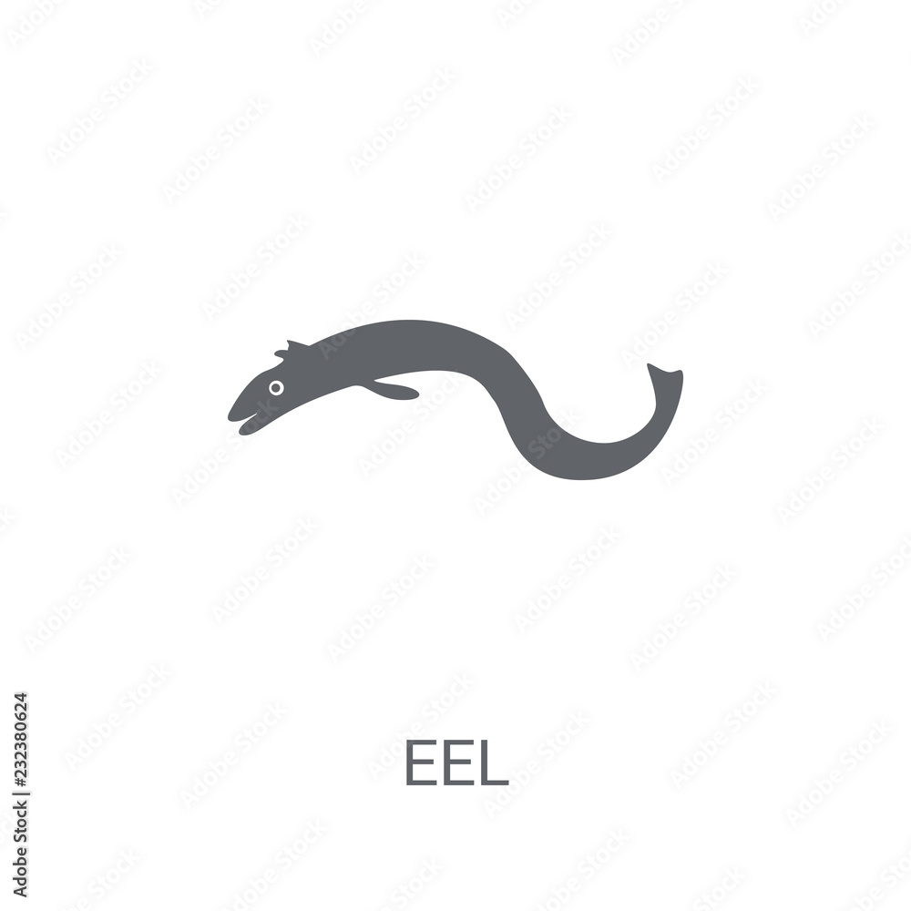 Eel icon. Trendy Eel logo concept on white background from animals ...