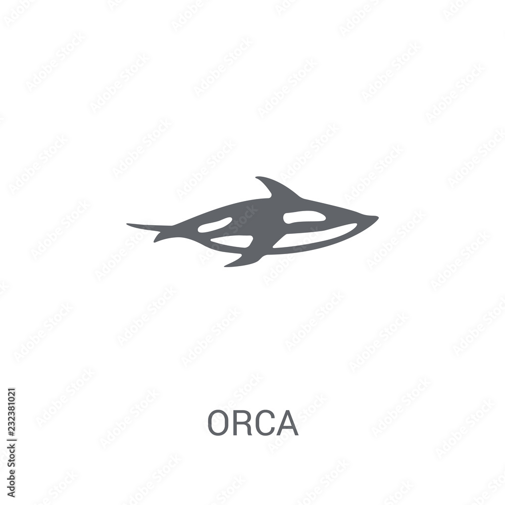 Orca icon. Trendy Orca logo concept on white background from animals ...