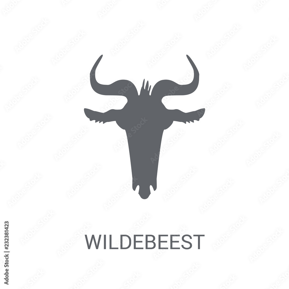 Wildebeest icon. Trendy Wildebeest logo concept on white background ...
