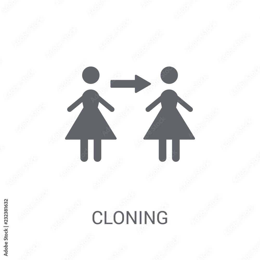 Cloning icon. Trendy Cloning logo concept on white background from ...