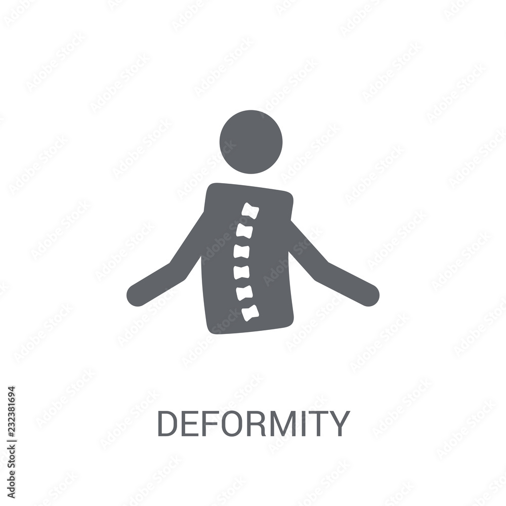 Deformity icon. Trendy Deformity logo concept on white background from ...
