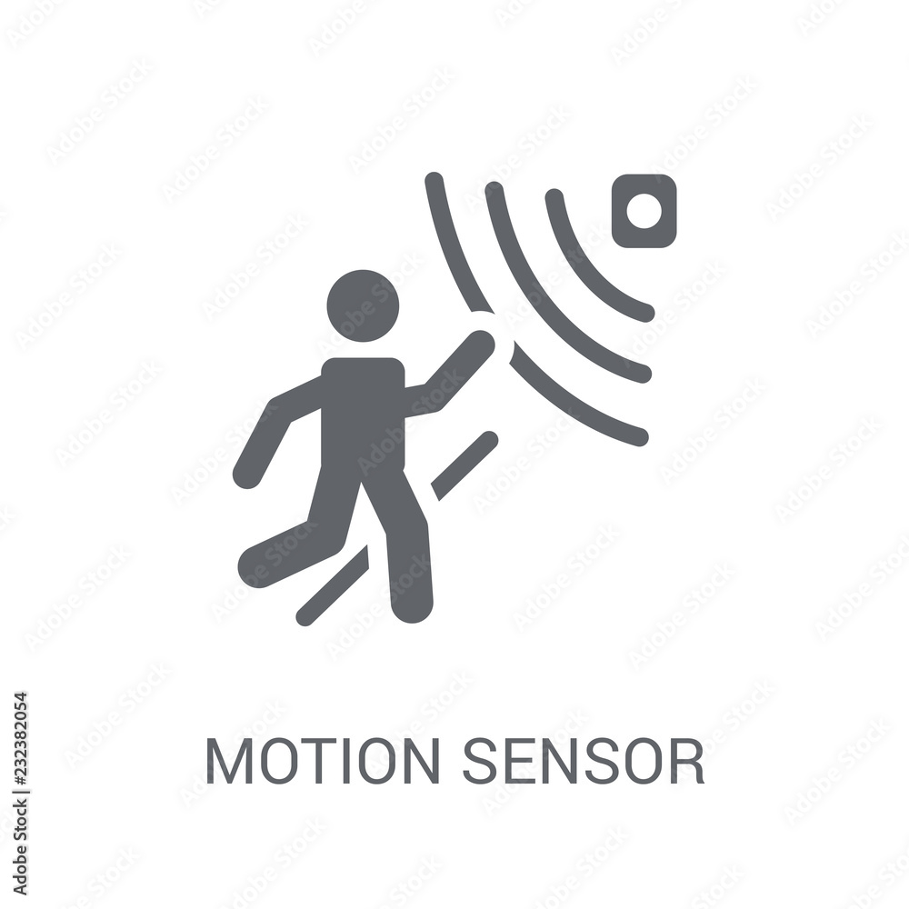 Motion sensor icon. Trendy Motion sensor logo concept on white ...