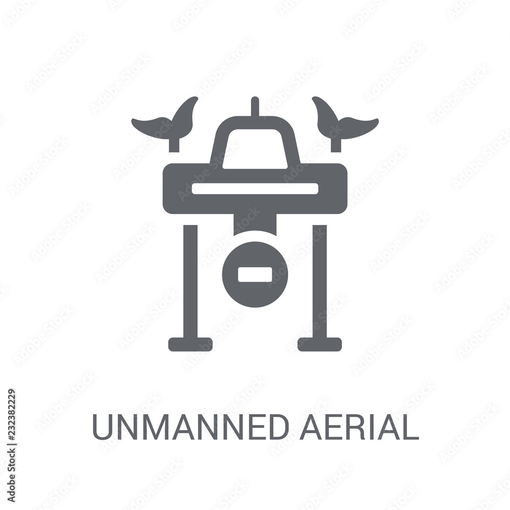 Unmanned aerial vehicle icon. Trendy Unmanned aerial vehicle logo ...