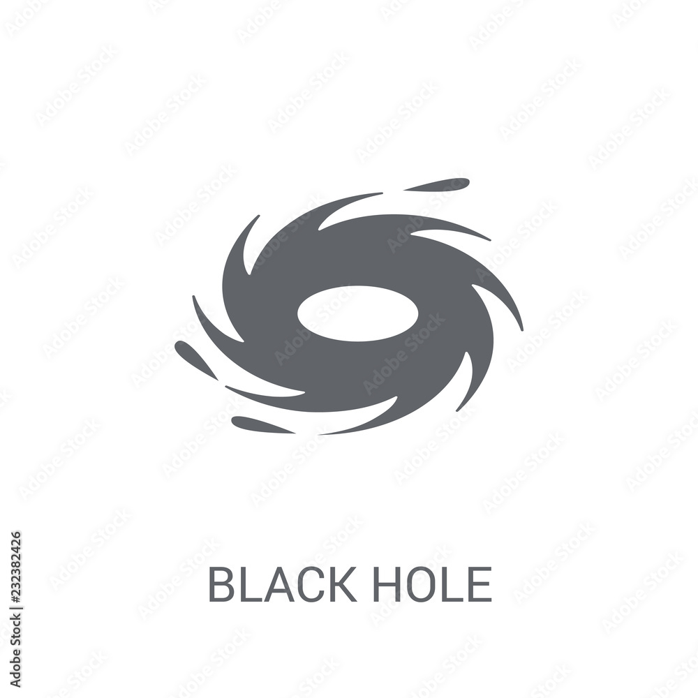 Black hole icon. Trendy Black hole logo concept on white background ...
