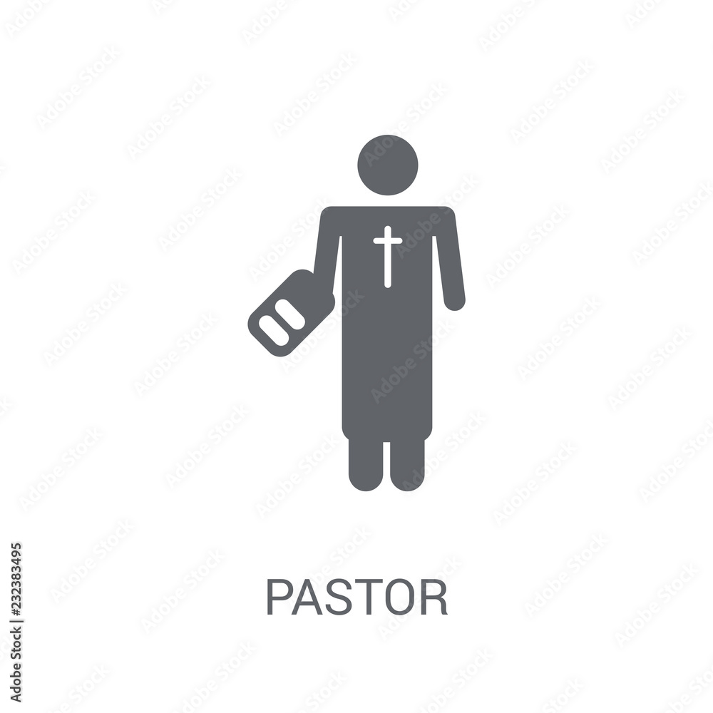 Pastor icon. Trendy Pastor logo concept on white background from ...
