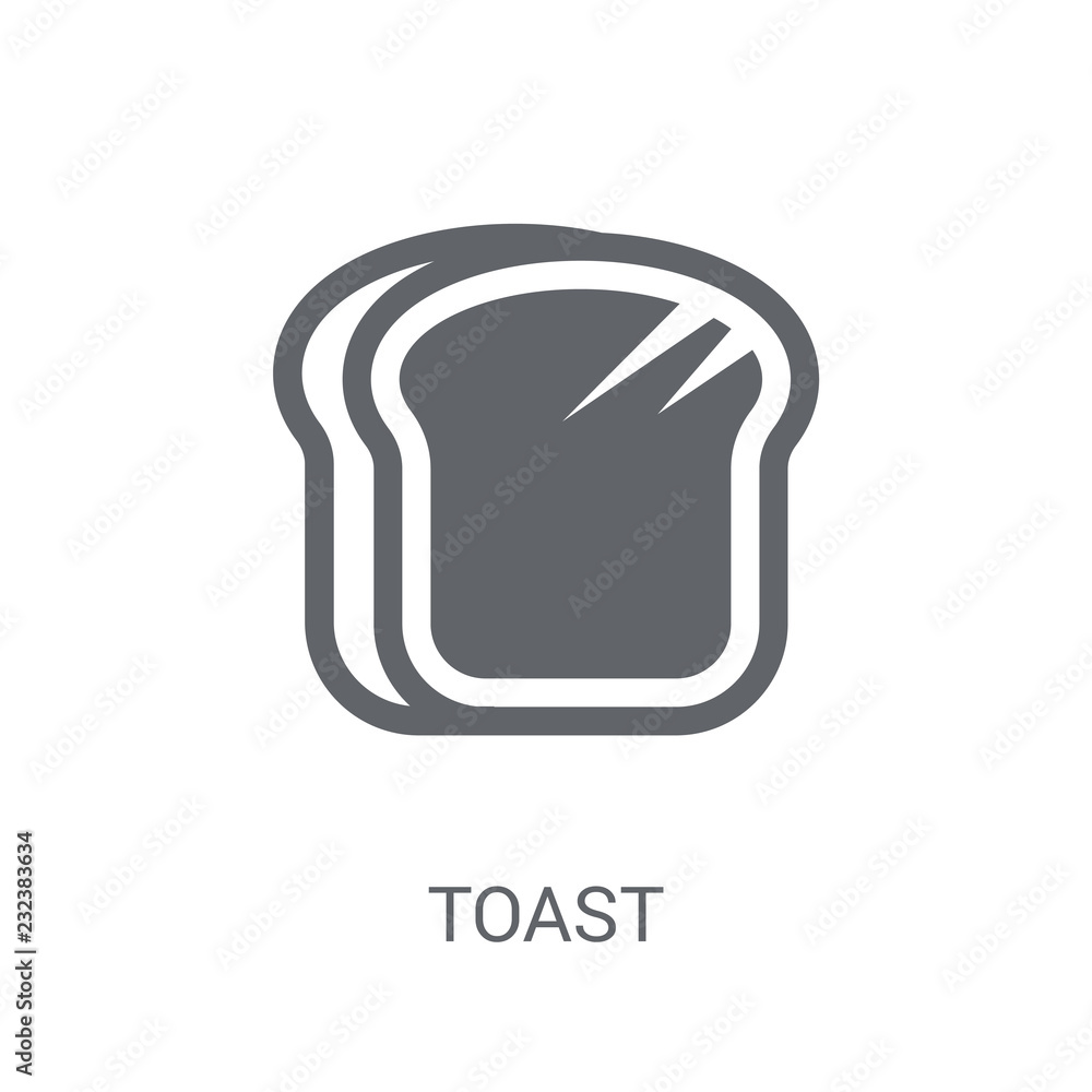 Toast icon. Trendy Toast logo concept on white background from Birthday ...