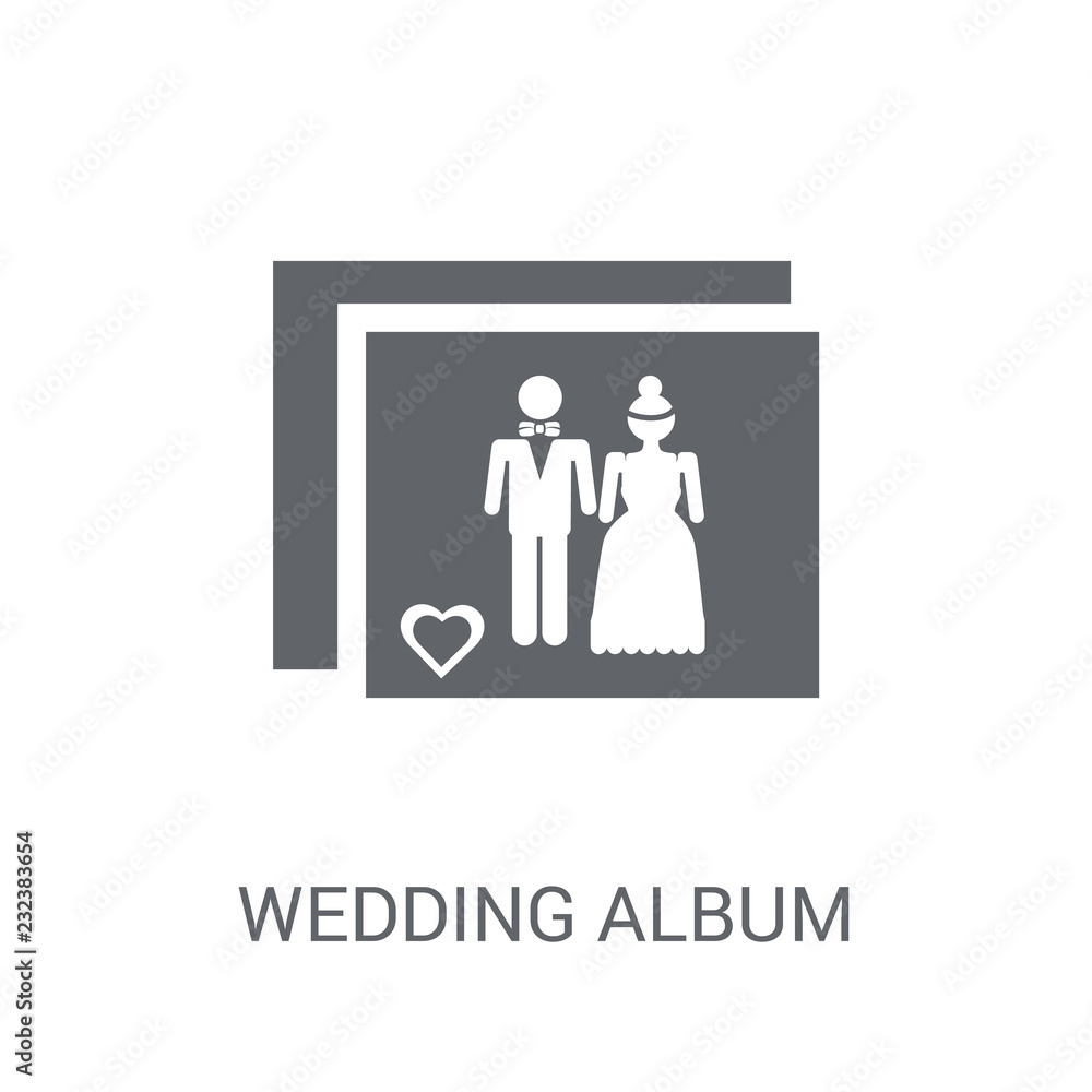 wedding Album icon. Trendy wedding Album logo concept on white ...
