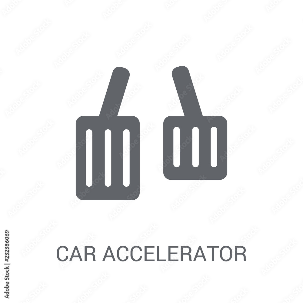car accelerator icon. Trendy car accelerator logo concept on white ...