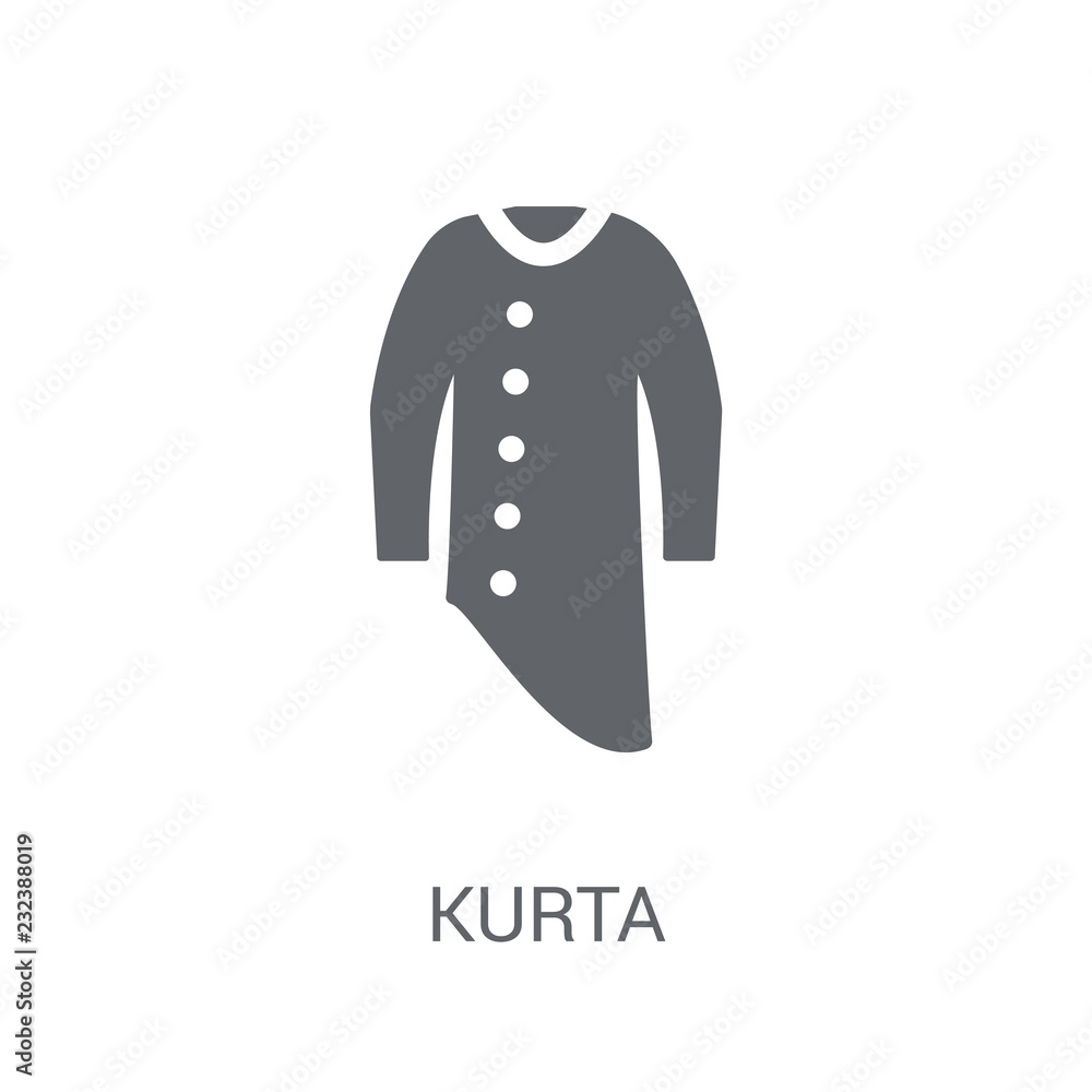 Kurta icon. Trendy Kurta logo concept on white background from Clothes ...