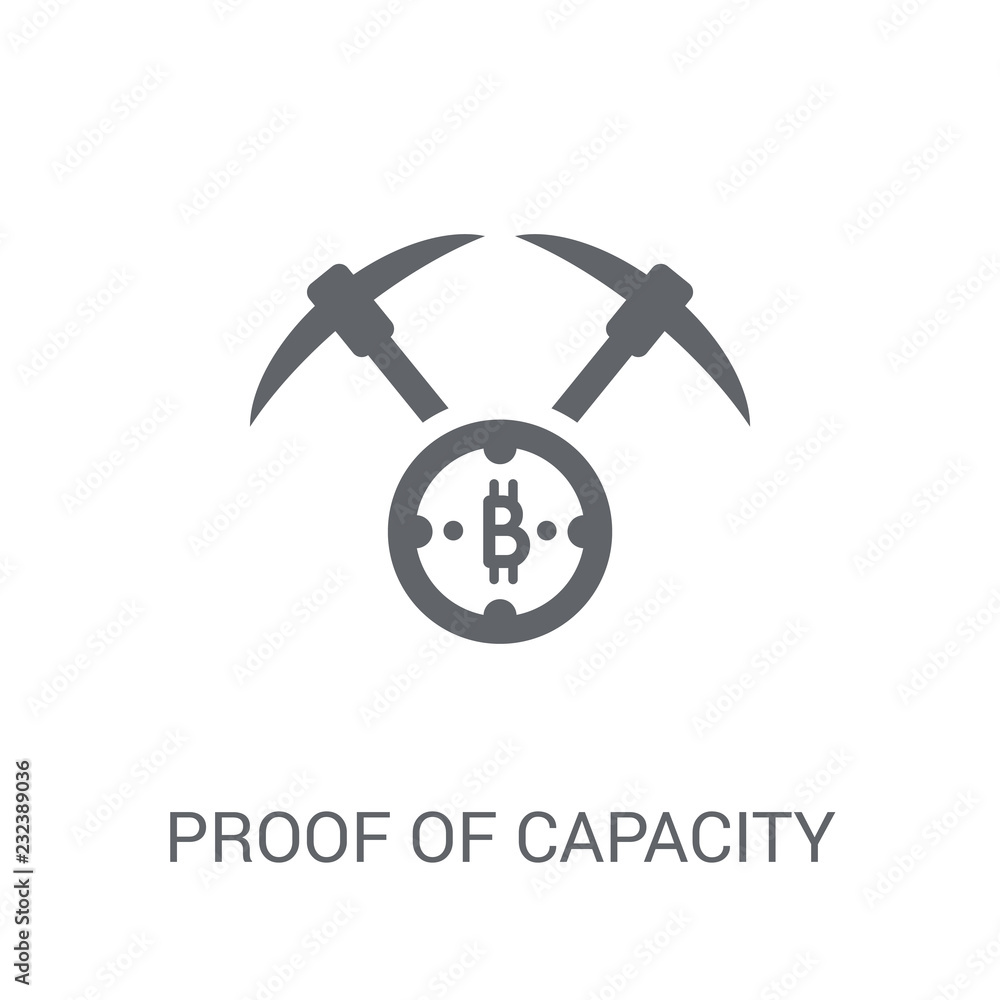 Proof of capacity icon. Trendy Proof of capacity logo concept on white ...