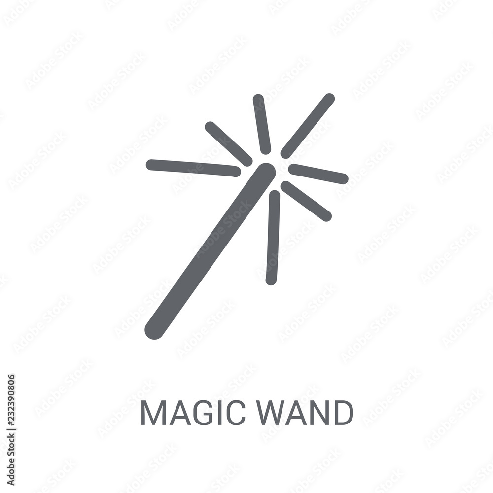 Magic wand icon. Trendy Magic wand logo concept on white background ...