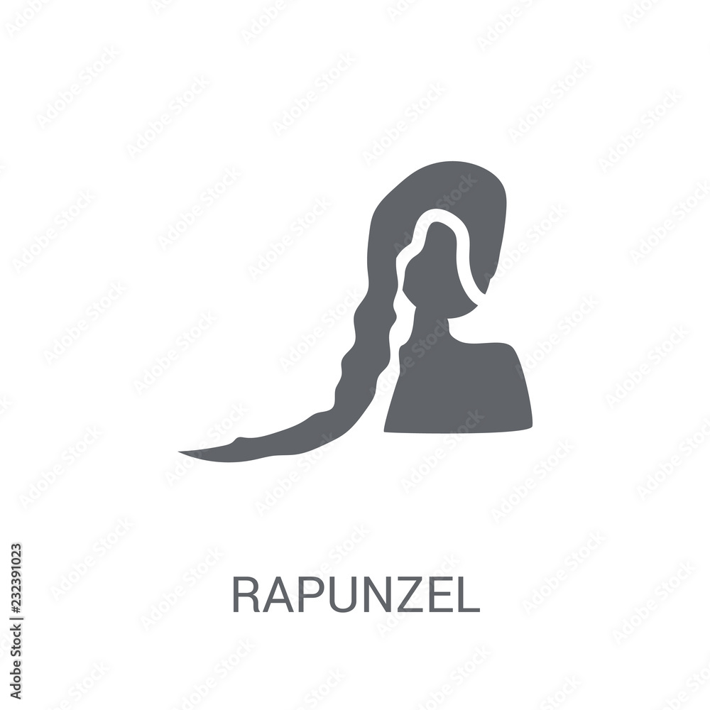 rapunzel icon. Trendy rapunzel logo concept on white background from ...