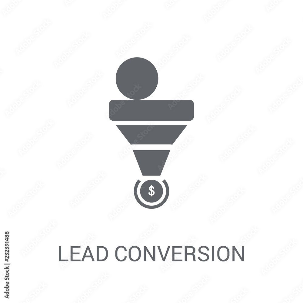 lead conversion icon. Trendy lead conversion logo concept on white ...