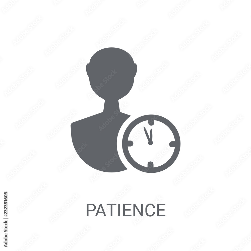 patience icon. Trendy patience logo concept on white background from ...