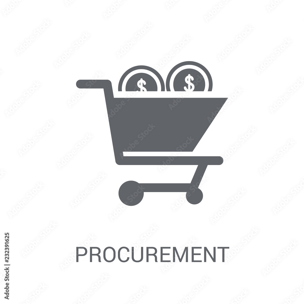 procurement icon. Trendy procurement logo concept on white background ...