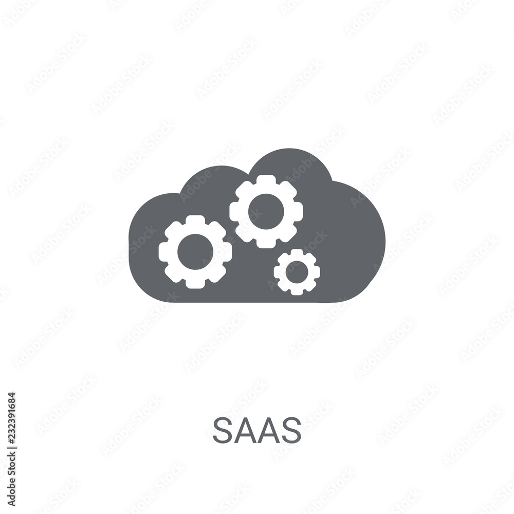 saas icon. Trendy saas logo concept on white background from General ...