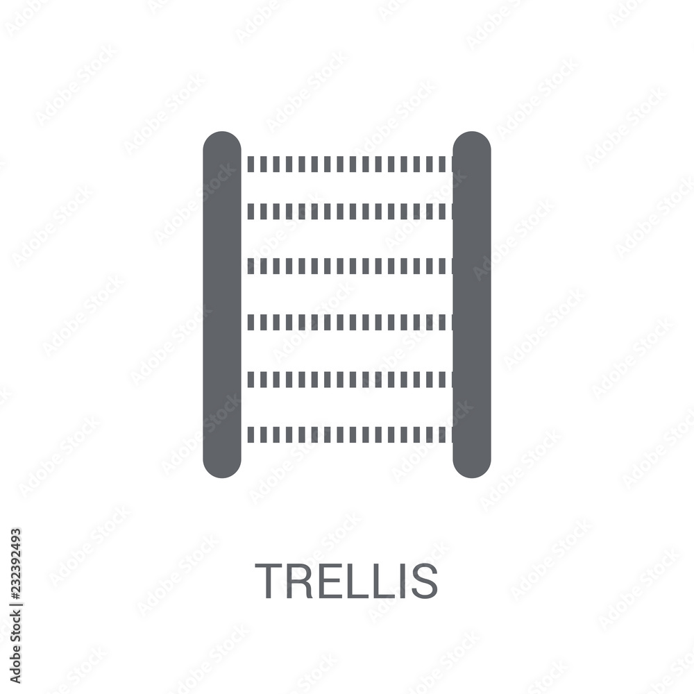 Trellis icon. Trendy Trellis logo concept on white background from Gym ...
