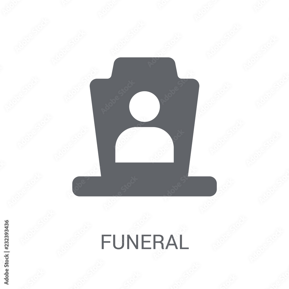 Funeral icon. Trendy Funeral logo concept on white background from ...