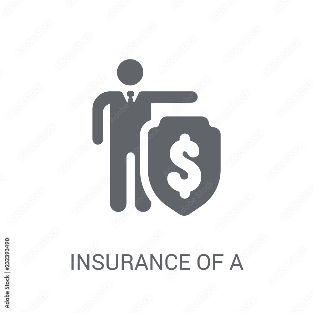 Insurance of a shield with dollar sign icon. Trendy Insurance of a ...