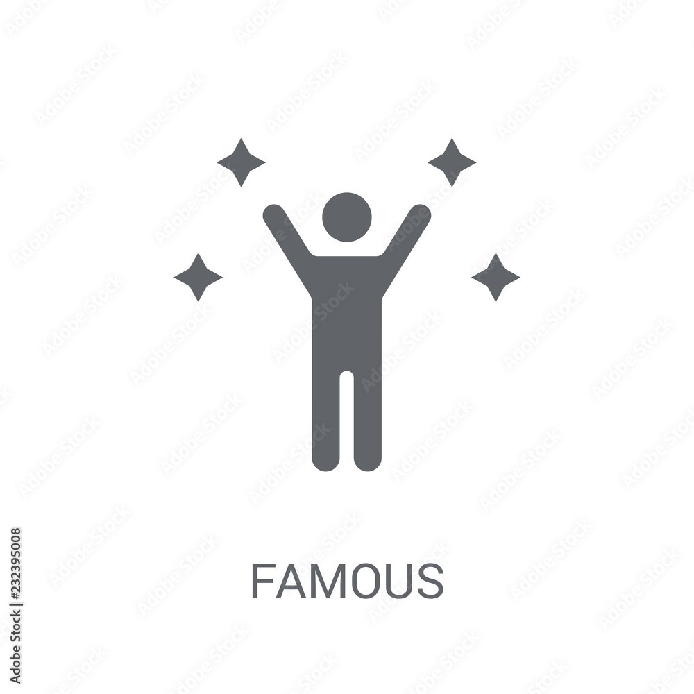 Famous icon. Trendy Famous logo concept on white background from Luxury ...