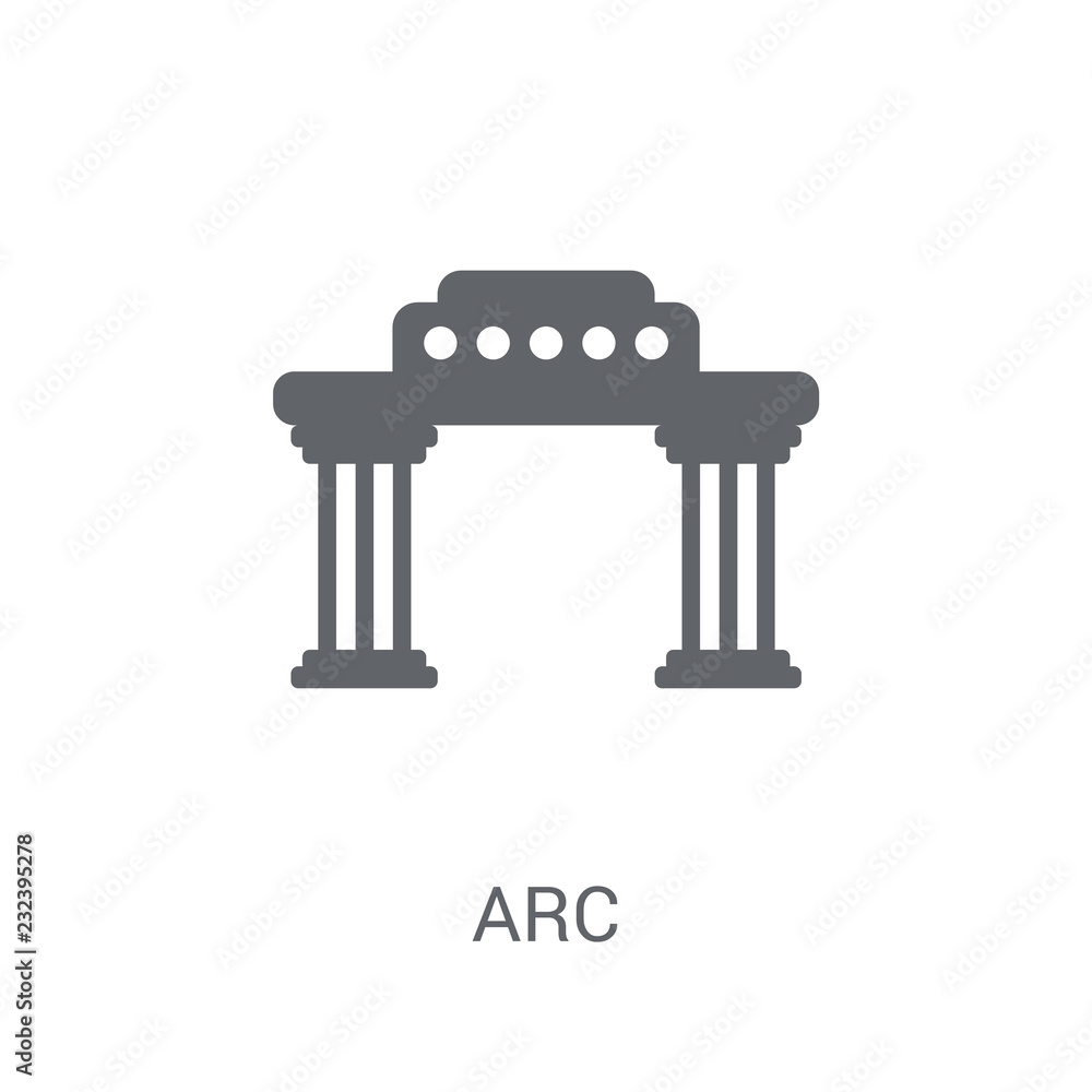 Arc icon. Trendy Arc logo concept on white background from Museum ...